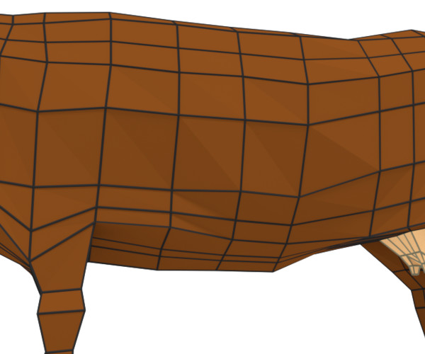 ArtStation - Low Poly Cartoon Cow | Resources