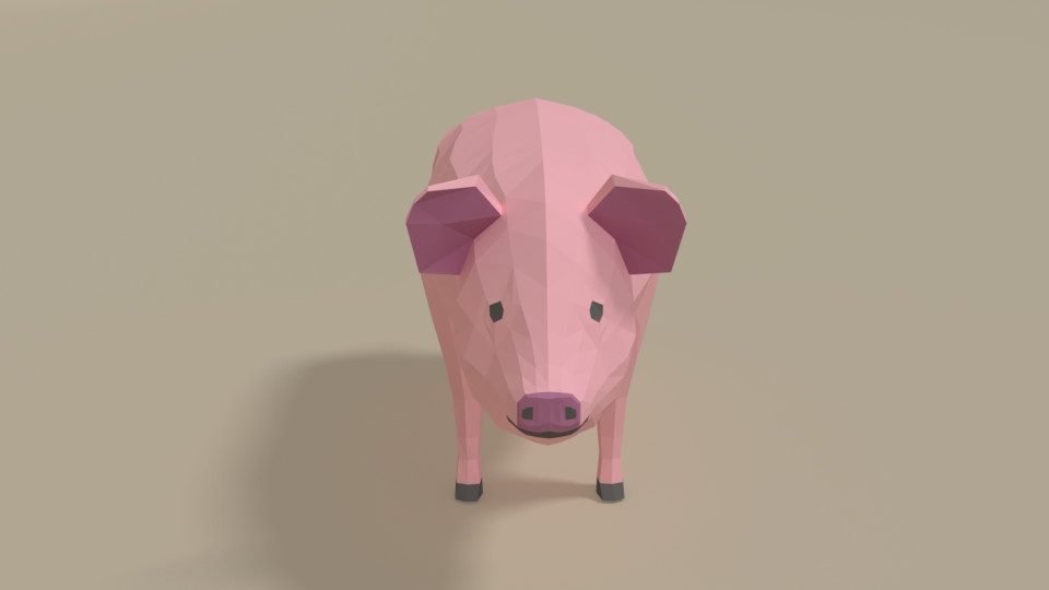 ArtStation - Low Poly Cartoon Pig | Resources