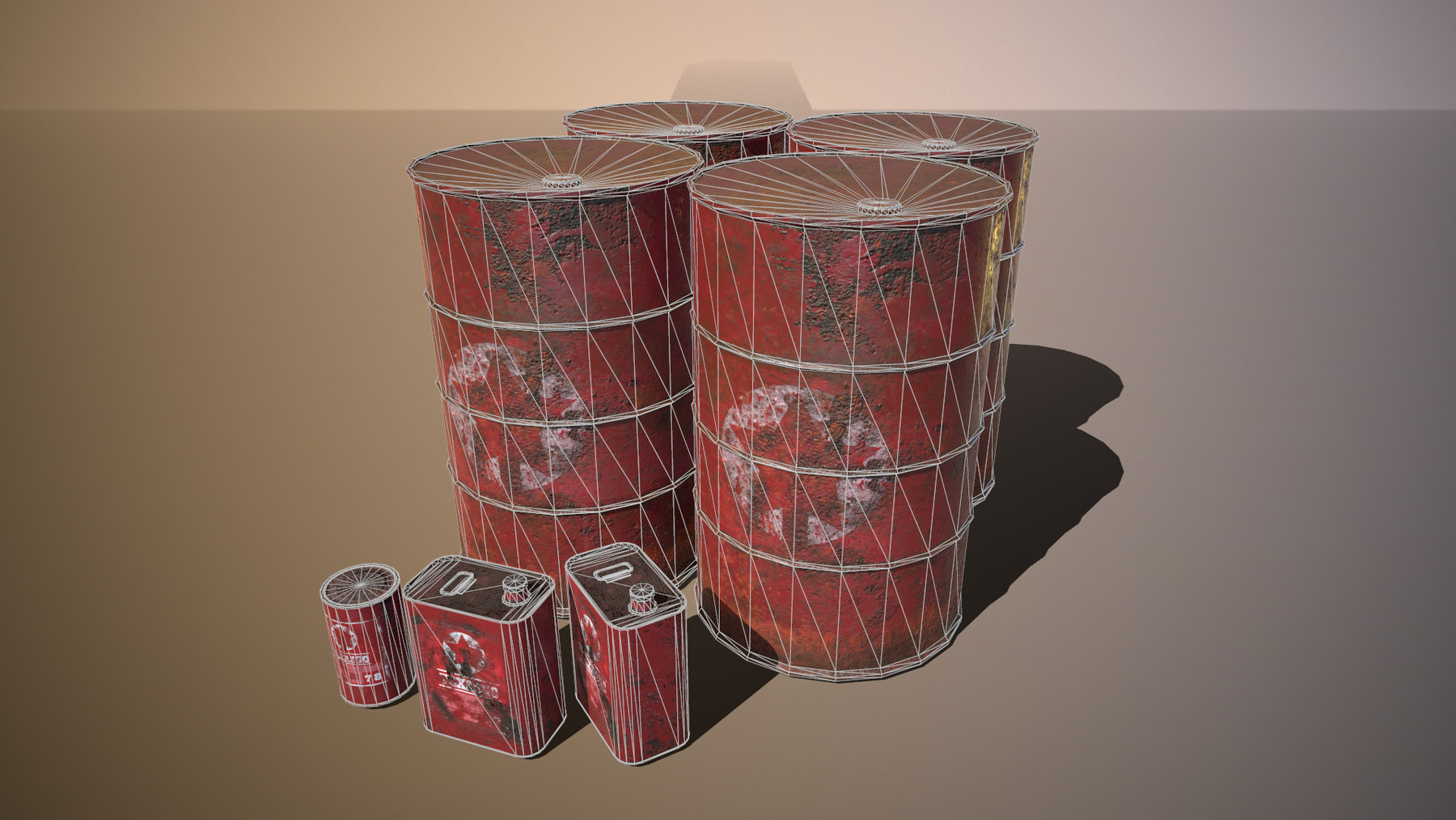 ArtStation - Old/Rust Barrel and Tin Oil | Game Assets
