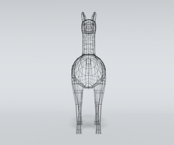 ArtStation - Low Poly Cartoon Llama Guanaco | Resources