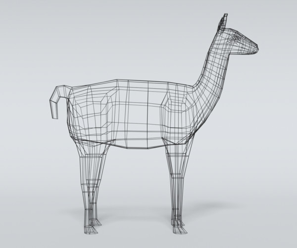 ArtStation - Low Poly Cartoon Llama Guanaco | Resources