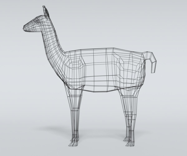 ArtStation - Low Poly Cartoon Llama Guanaco | Resources