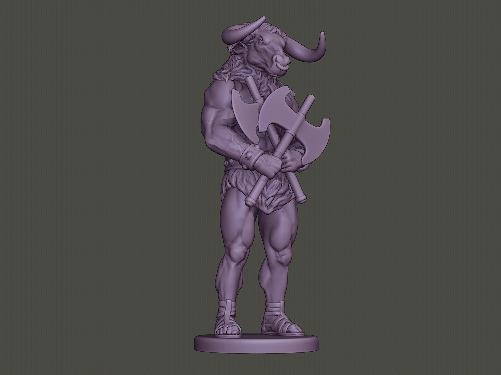 ArtStation - Minotaur Warrior Guard two Axes | Resources