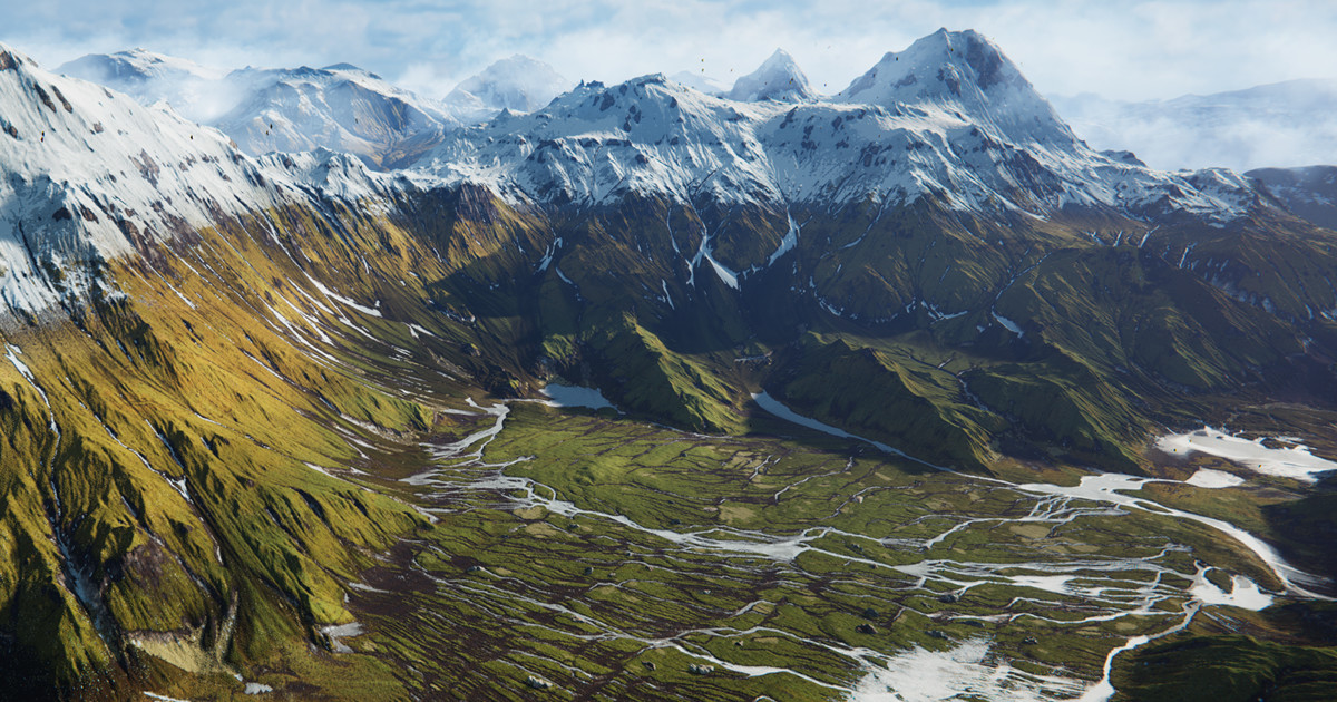 ArtStation - Mountain River Valley Environment - Unity 2017+ Project ...