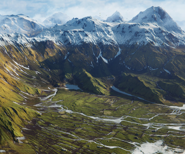 ArtStation - Mountain River Valley Environment - Unity 2017+ Project ...