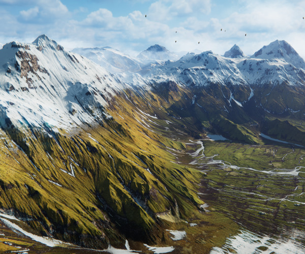 ArtStation - Mountain River Valley Environment - Unity 2017+ Project ...