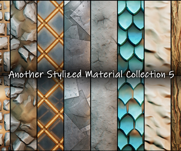 ArtStation - Another Stylized Material Collection 5 | Game Assets