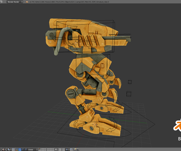 ArtStation - Robot 3 - Low-poly 3D model | Game Assets