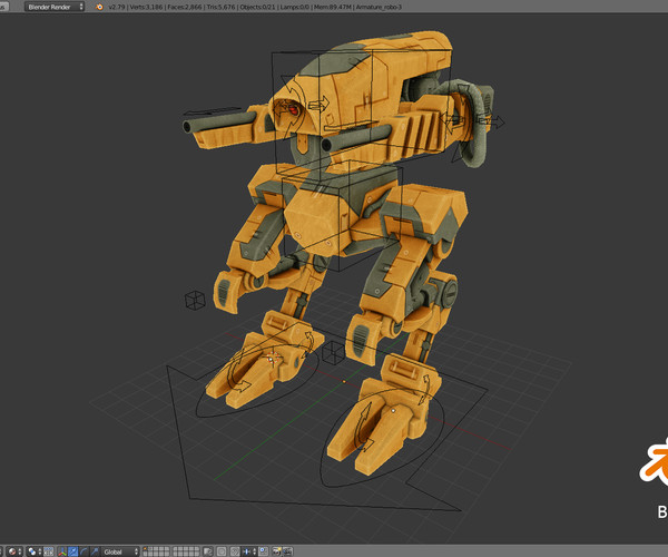 ArtStation - Robot 3 - Low-poly 3D model | Game Assets