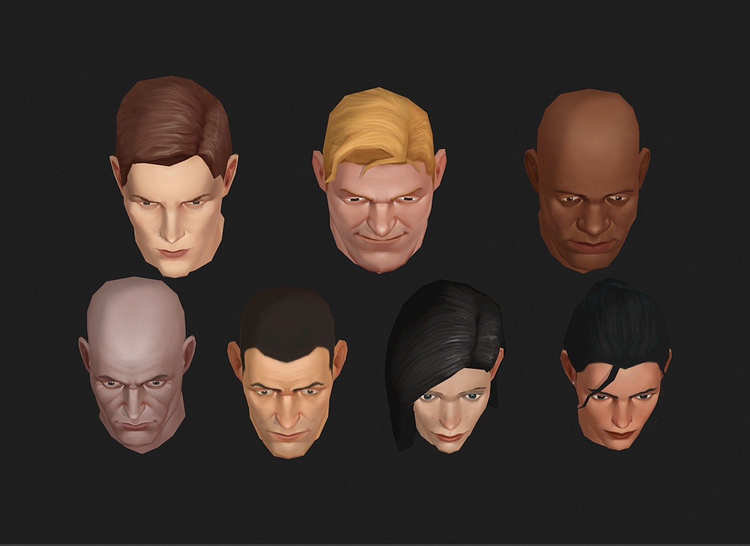 ArtStation - Low poly heads+textures 3 | Game Assets