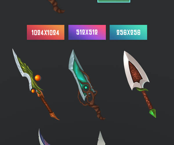 ArtStation - 2D Fantasy Daggers | Game Assets