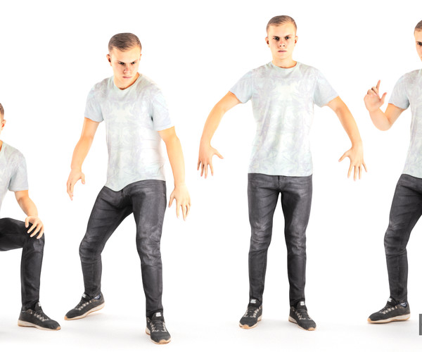 ArtStation - Animated young man with PBR textures 15 | Game Assets