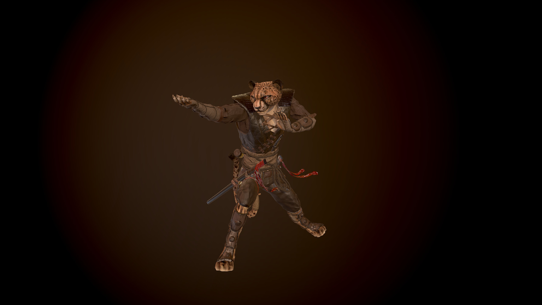 ArtStation - Cheetah samurai (Gephart samurai) | Game Assets