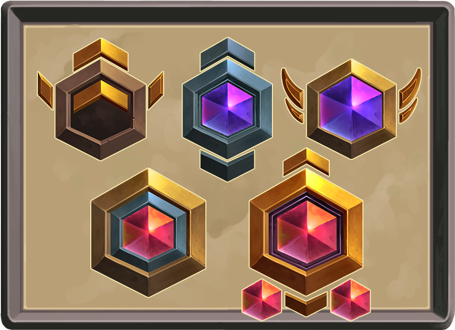 ArtStation - Fantasy Rank Icons | Game Assets