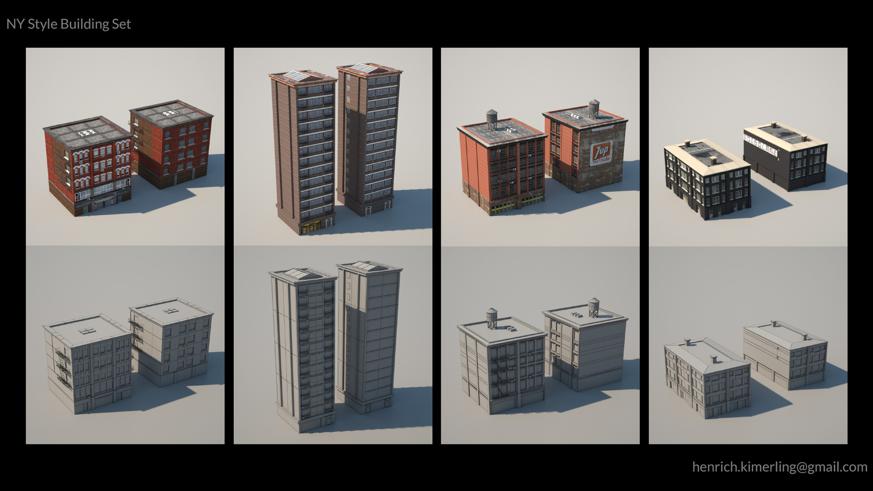 ArtStation - NY Style Building set | Resources