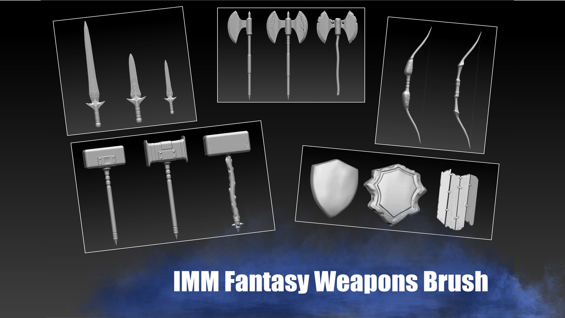 ArtStation - IMM Fantasy Weapons Brush | Brushes