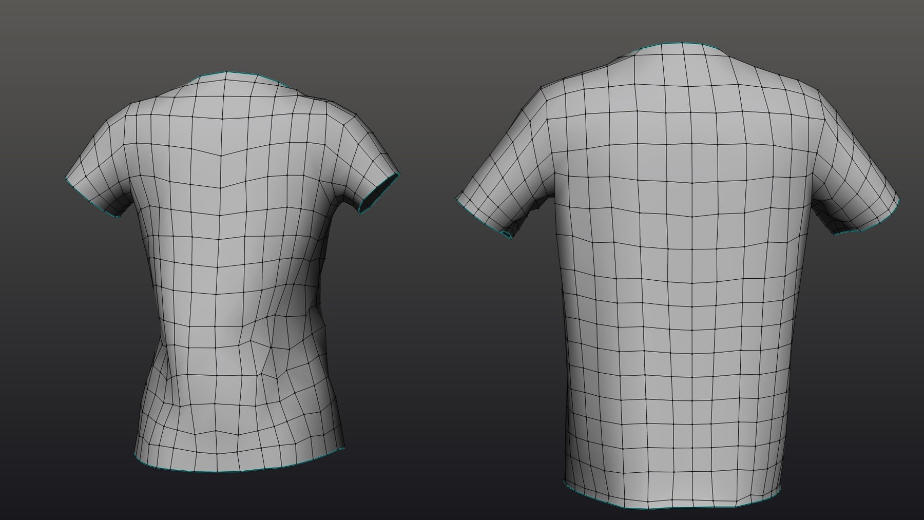 ArtStation - 3D Lowpoly Male and Female Graphic T-Shirt with multiple ...