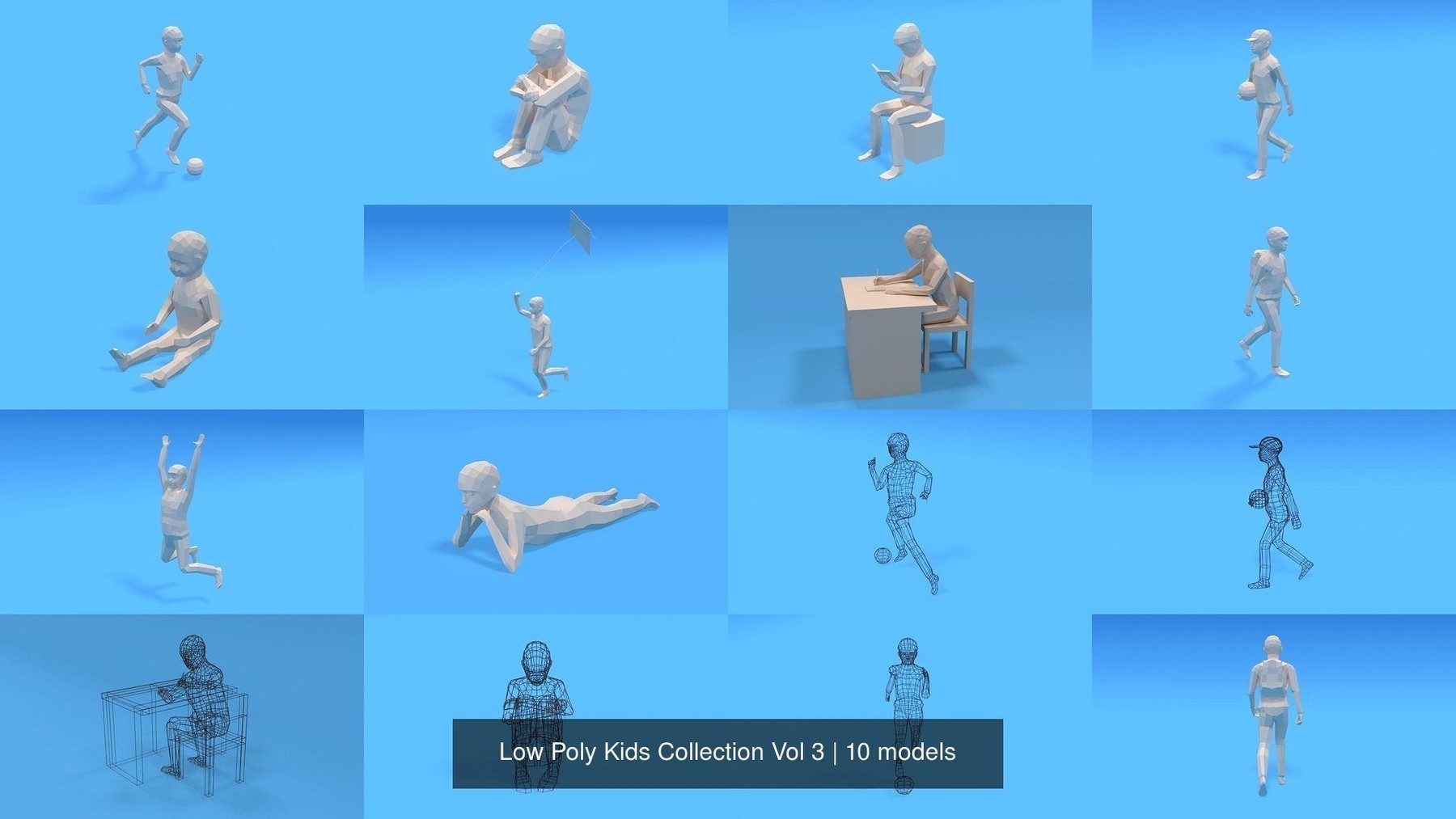 ArtStation - Low Poly Kids Collection Vol 3 | Resources