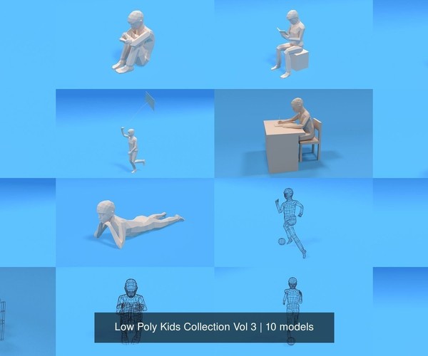 ArtStation - Low Poly Kids Collection Vol 3 | Resources