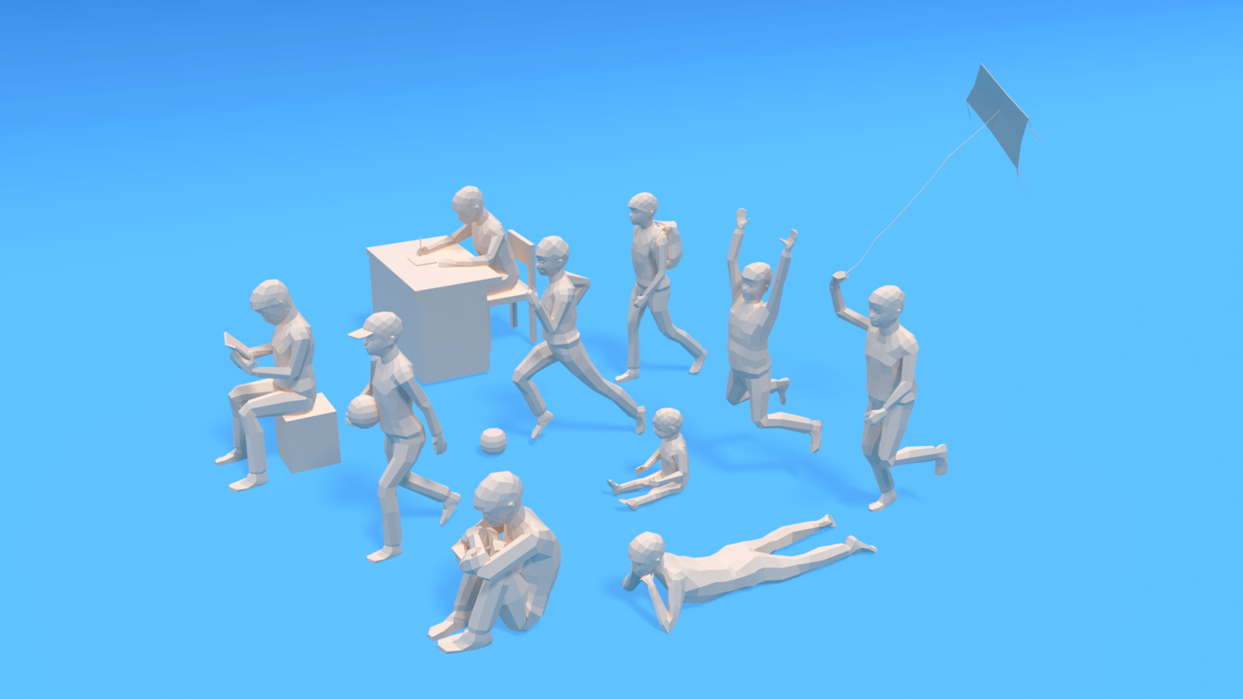 ArtStation - Low Poly Kids Collection Vol 3 | Resources