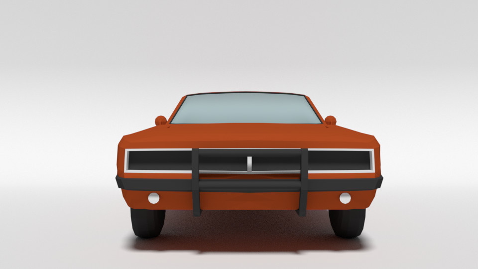 ArtStation - Low Poly Cartoon Dodge Charger 1969 General Lee Car ...