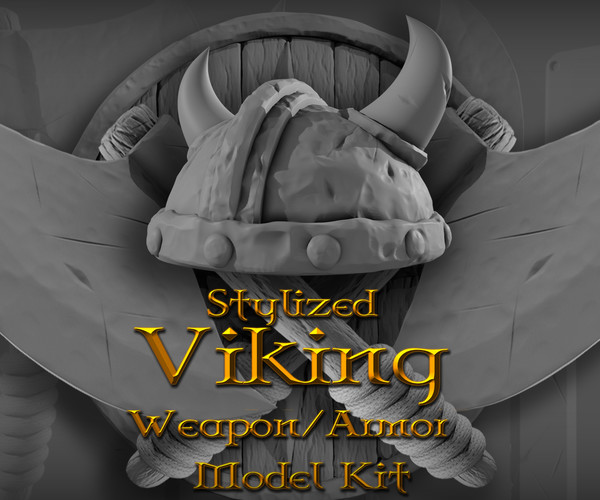 ArtStation - Stylized Viking Weapon / Armor Model Kit | Game Assets