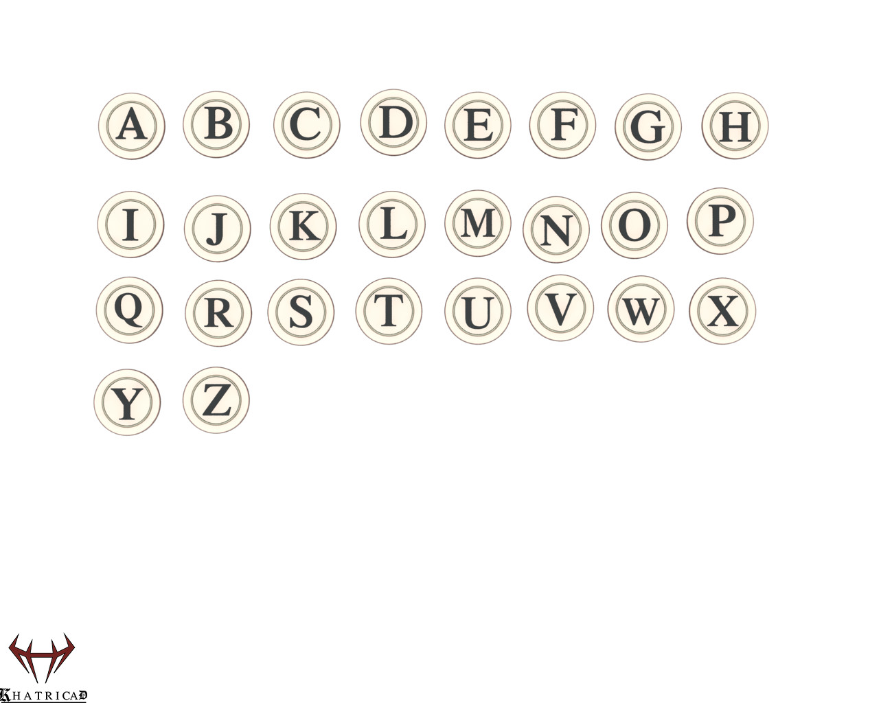 ArtStation - Cufflinks All Letters Alphabets 3D print model | Resources