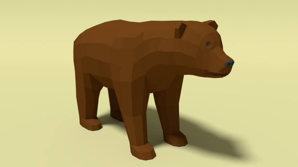 ArtStation - Low Poly Cartoon Bear | Resources