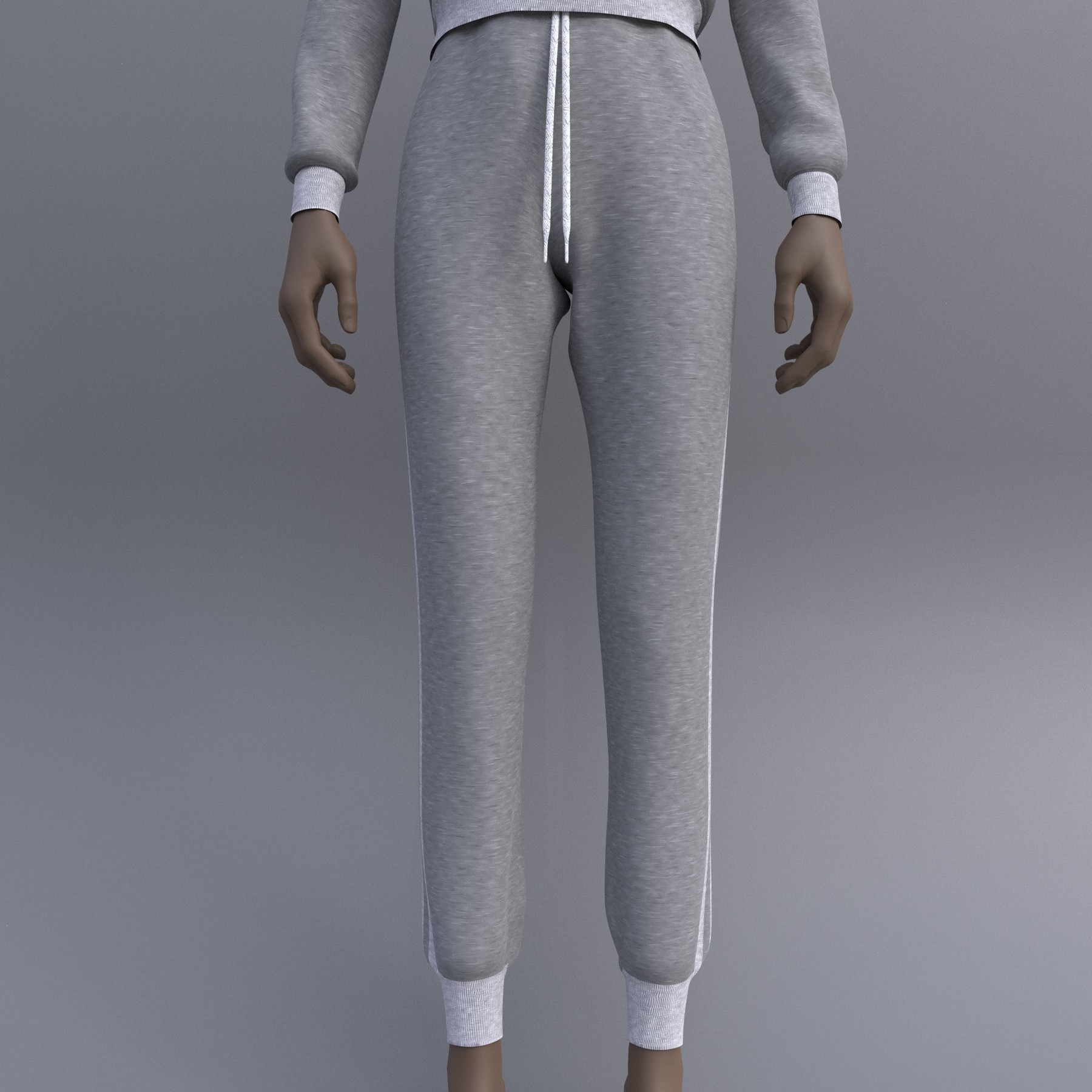 ArtStation - 3D Grey Sweatpants -female joggers | Resources