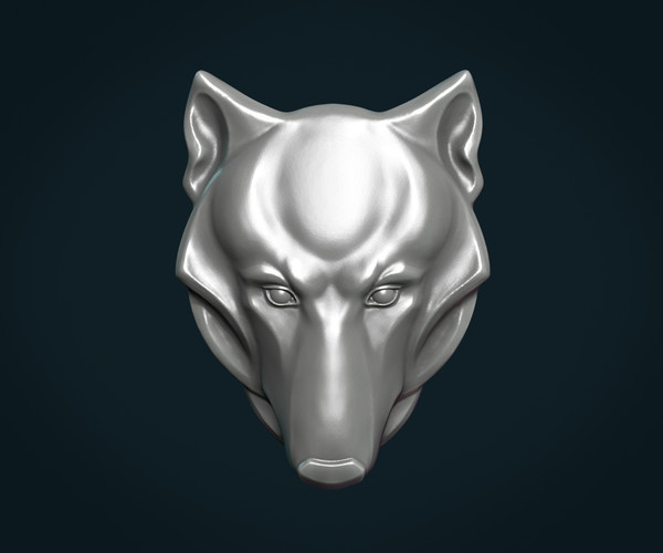 ArtStation - Wolf head relief | Resources