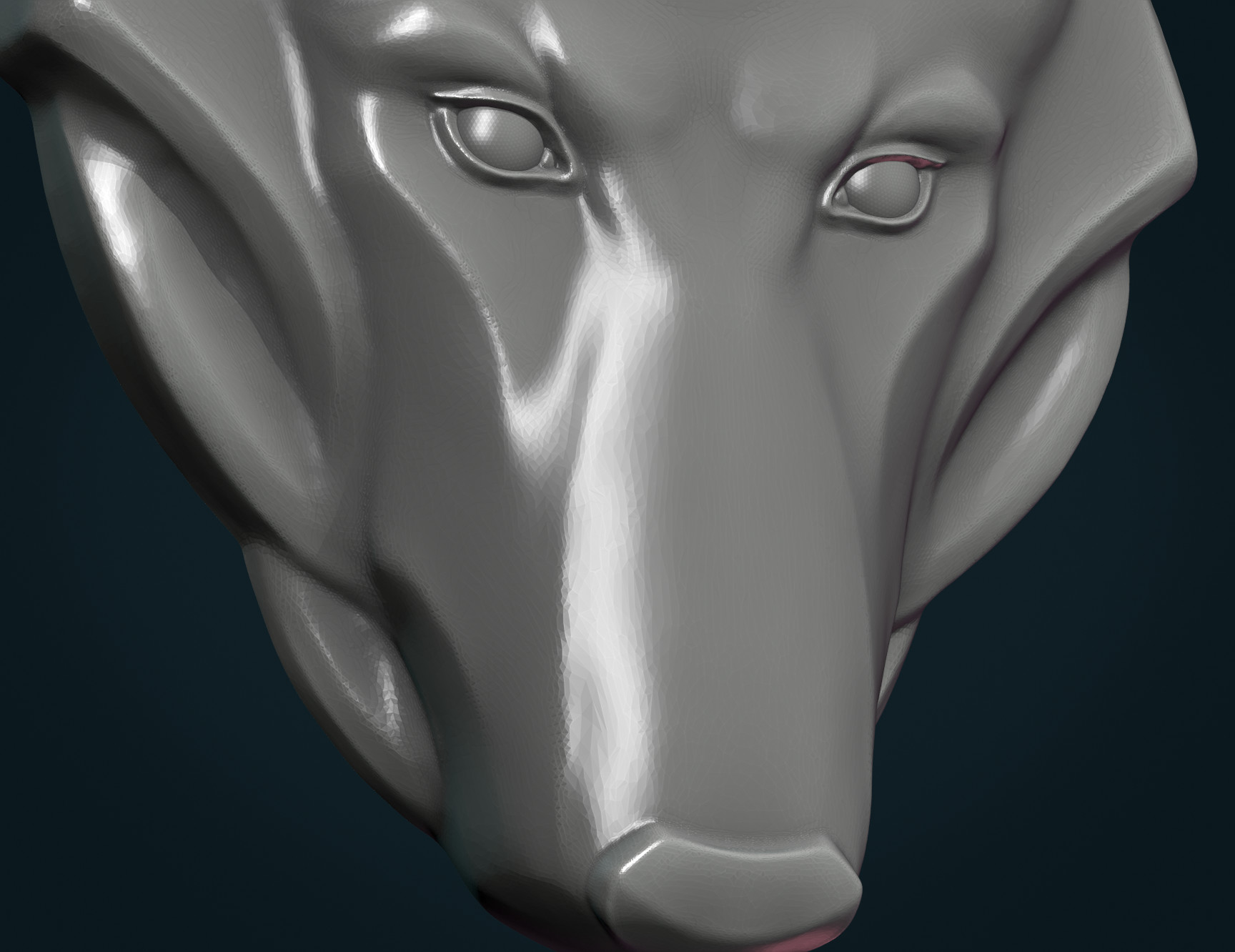 ArtStation - Wolf head relief | Resources
