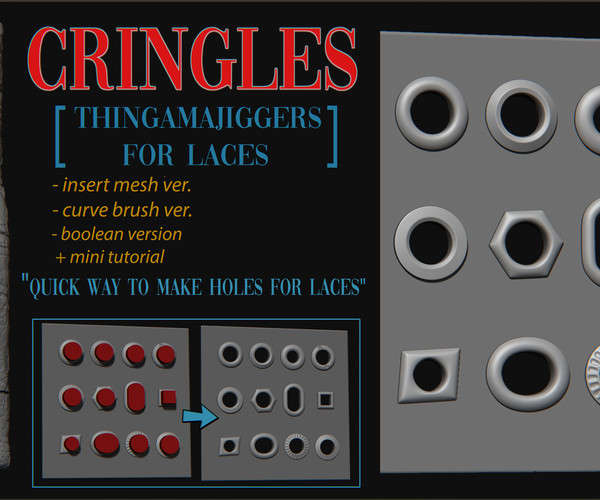 ArtStation - Cringles (metal things for laces) | Brushes