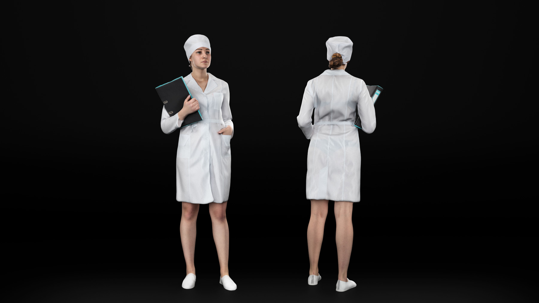 ArtStation - Medical nurse with a folder 68 | Game Assets