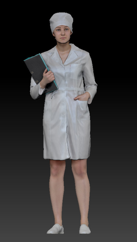 ArtStation - Medical nurse with a folder 68 | Game Assets