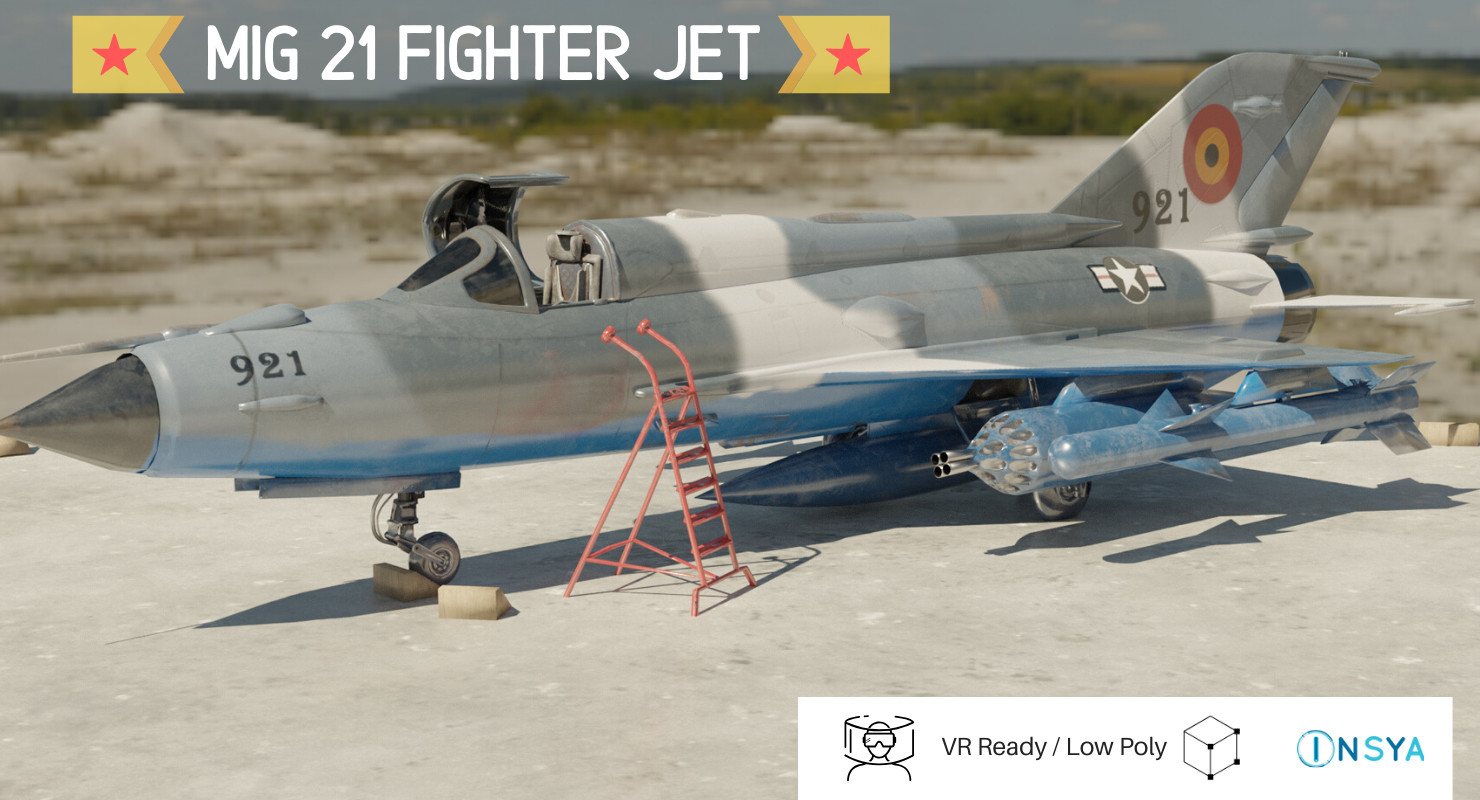 ArtStation - MiG 21 Pack of 5 Designs - Rigged and Animated Low-poly 3D ...