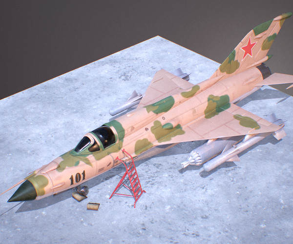 ArtStation - MiG 21 Pack of 5 Designs - Rigged and Animated Low-poly 3D ...