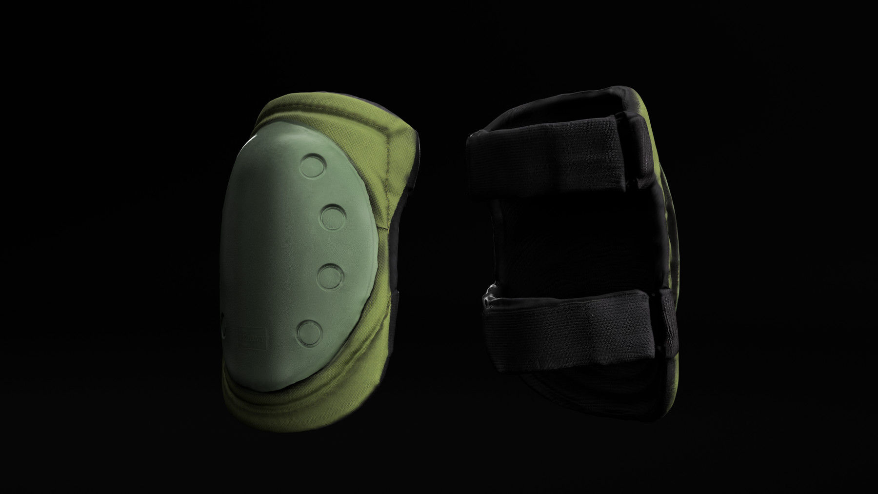 ArtStation - Military khaki elbow pads with PBR textures 06 | Game Assets
