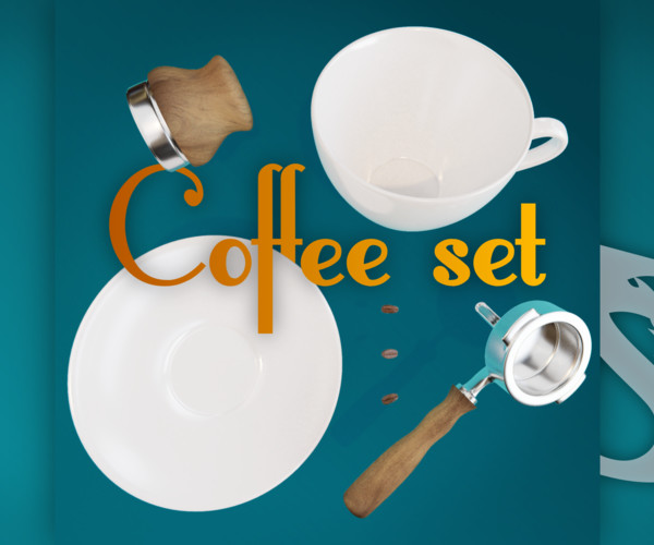 ArtStation - Coffee set Models | Resources