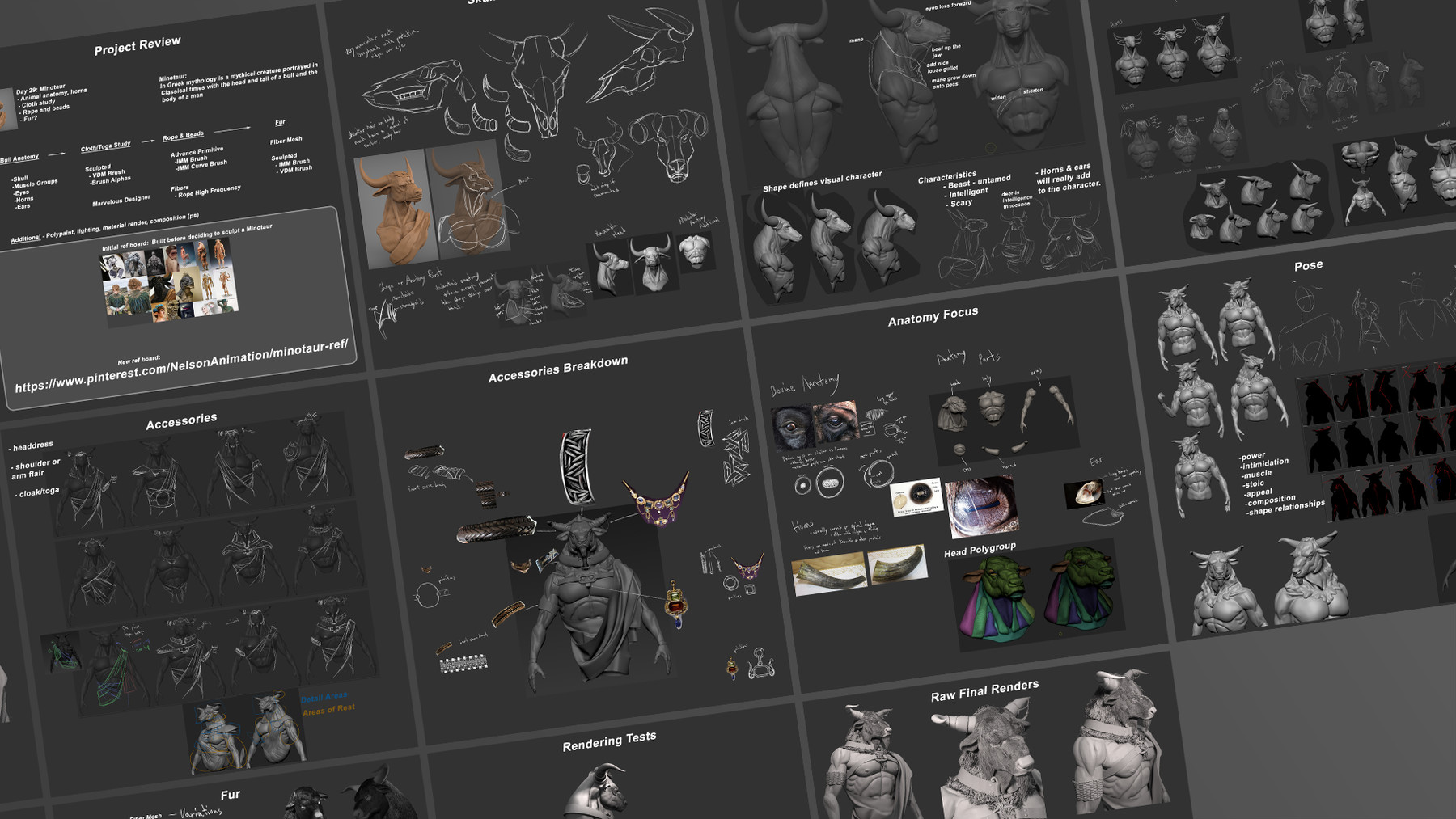 ArtStation - Minotaur Production Notes | Tutorials