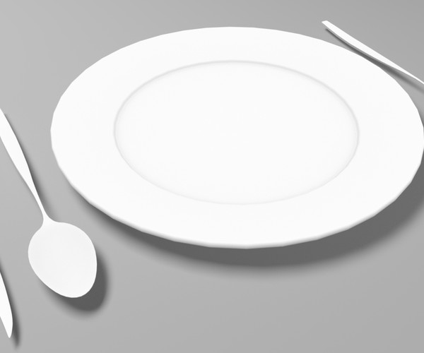 ArtStation - Ceramic Plate and Utensils | Resources