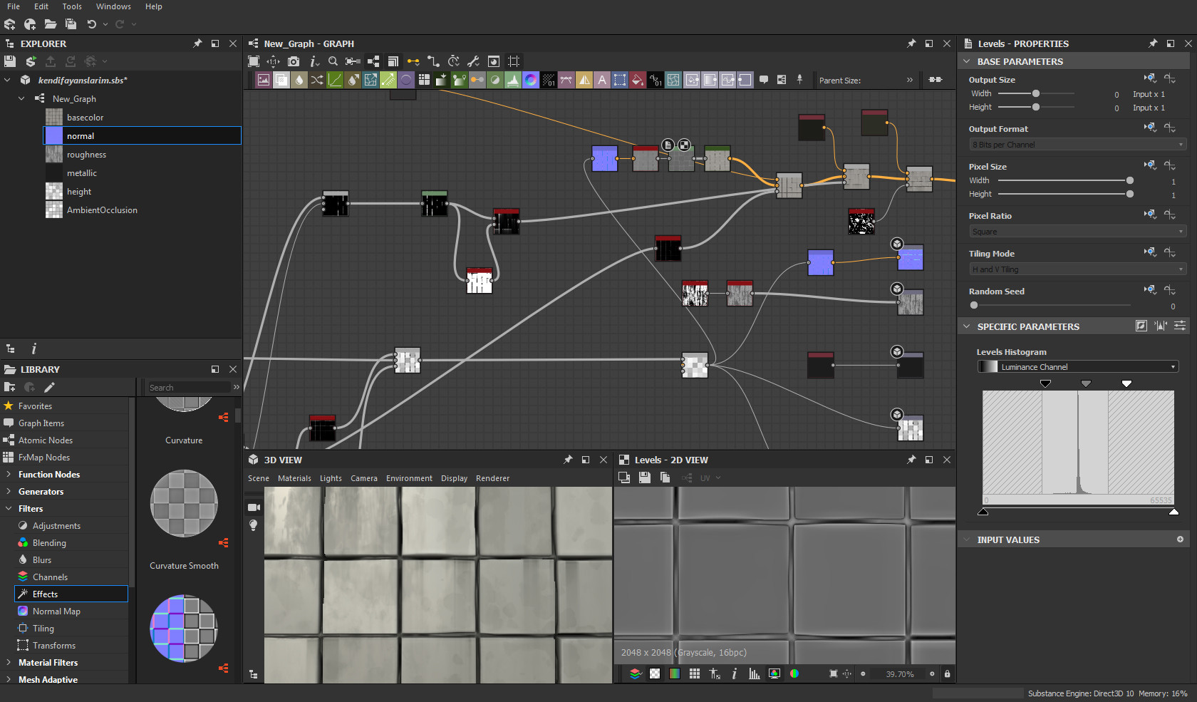 ArtStation - Procedural Customizable Dirty Tiles - Substance Designer ...