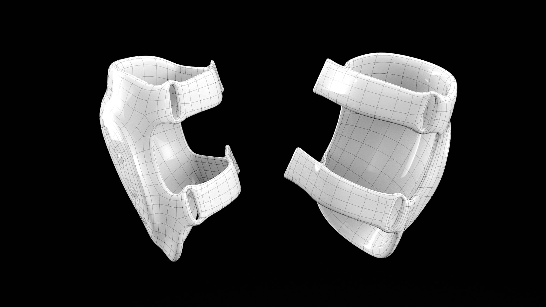 ArtStation - Military black elbow pads with PBR textures 14 | Game Assets