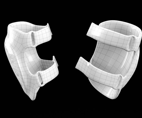 ArtStation - Military black elbow pads with PBR textures 14 | Game Assets