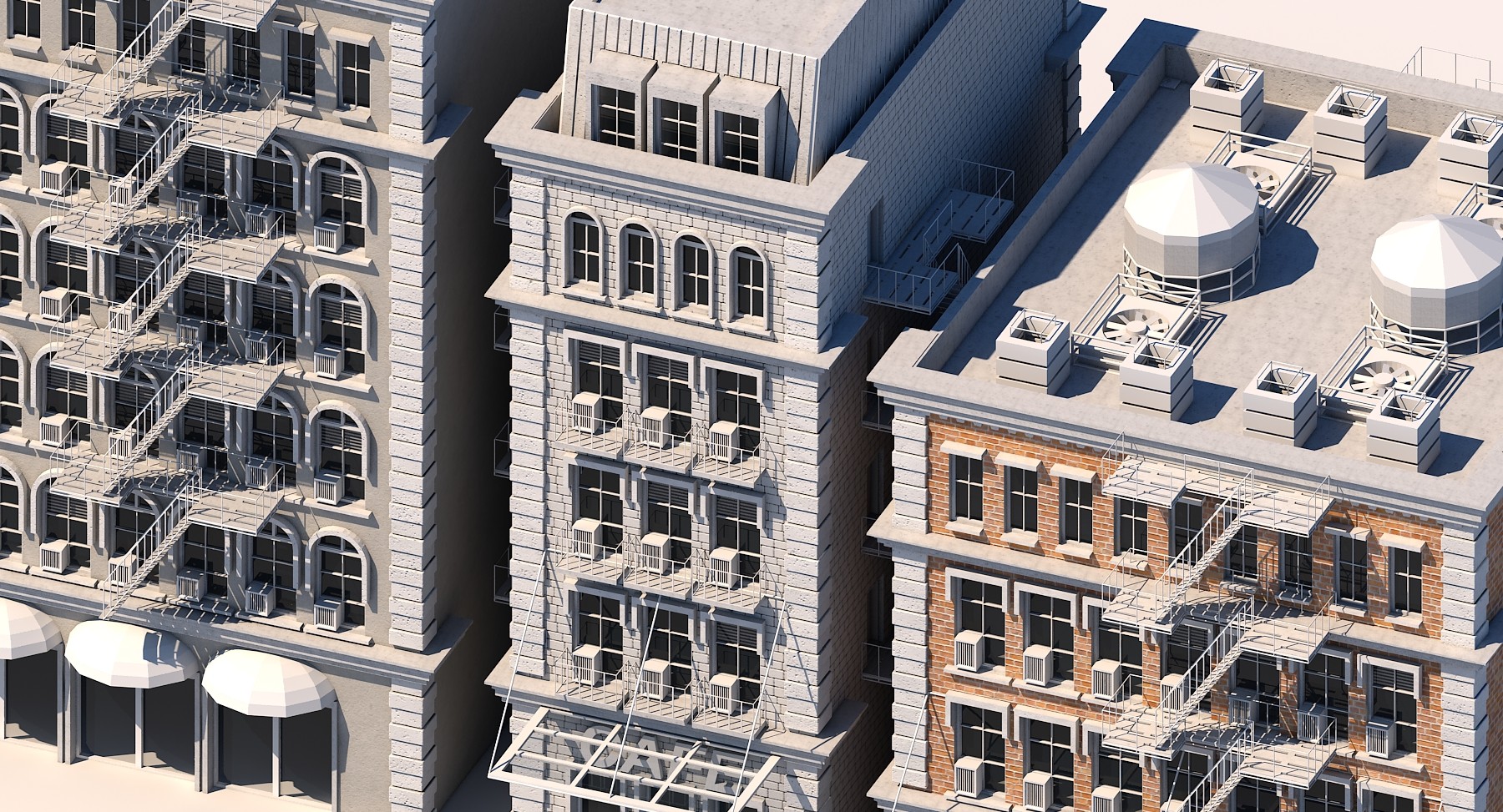 ArtStation - Commercial Buildings 101 | Game Assets