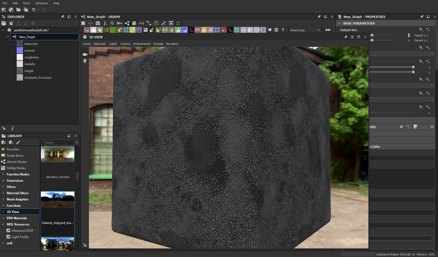ArtStation - Stylized Asphalt - Full Procedural / Substance Designer ...