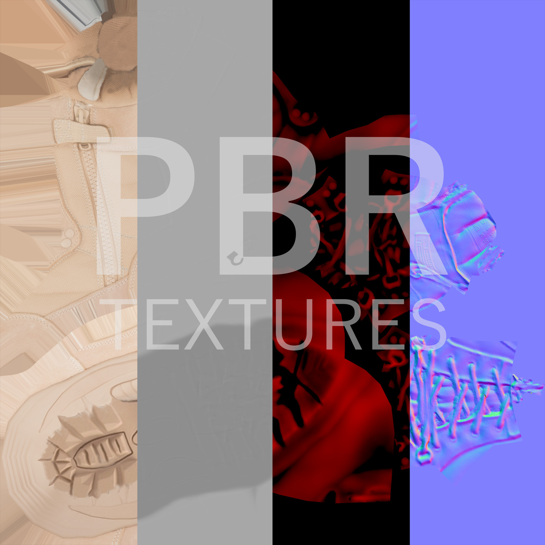 ArtStation - Military boots of color sand with PBR textures 15 | Game ...