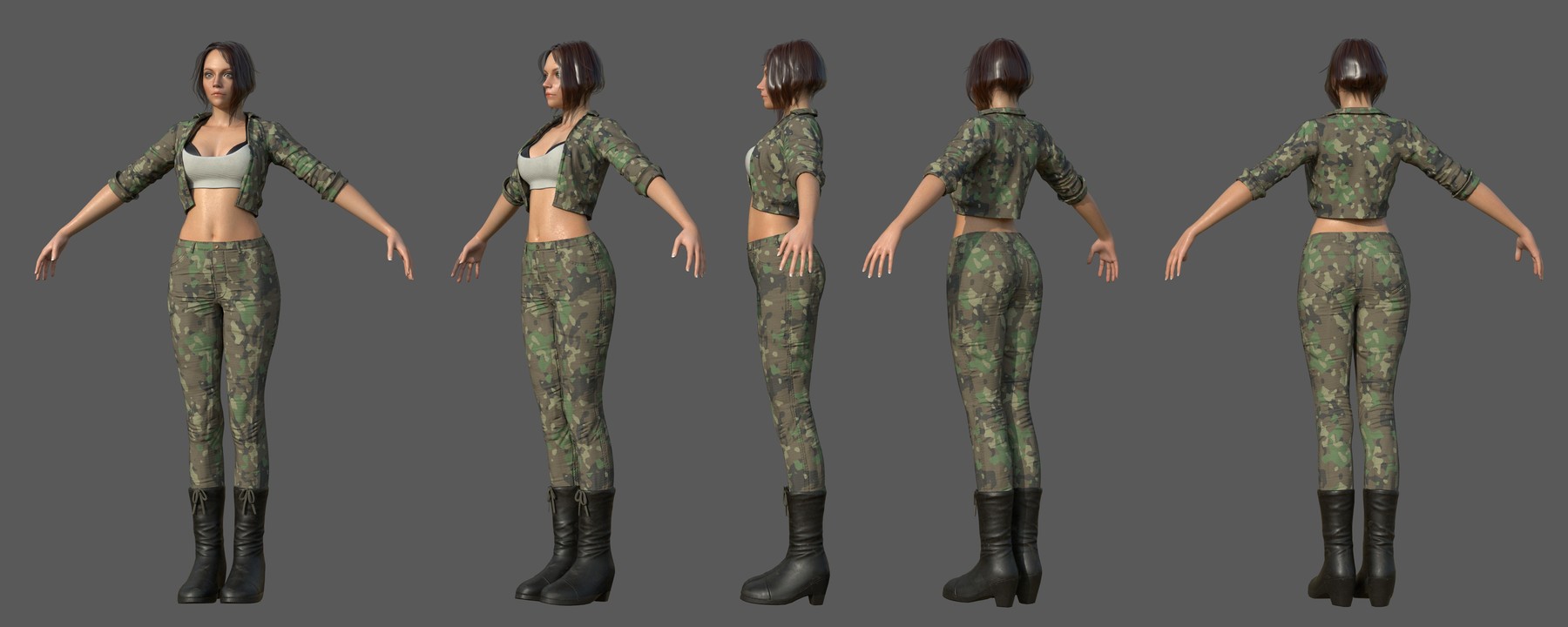 ArtStation - Character - Female Girl Customize Bundle Pack | Game Assets