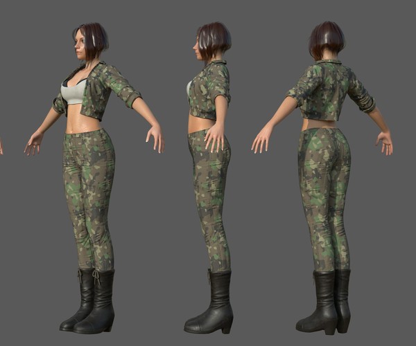 ArtStation - Character - Female Girl Customize Bundle Pack | Game Assets