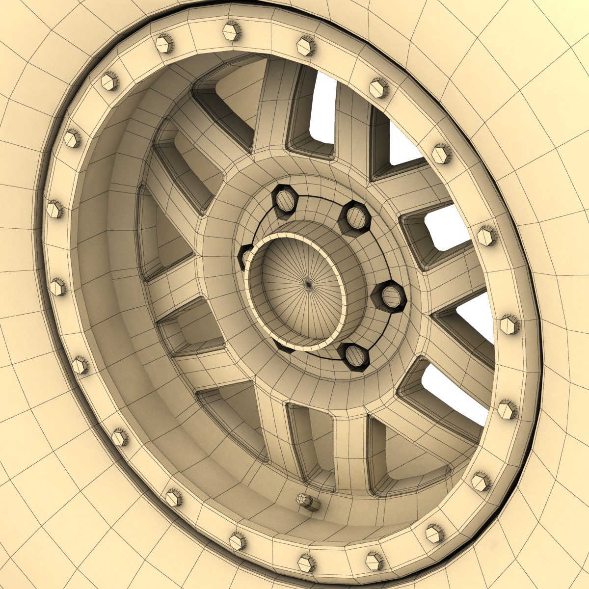 ArtStation - OFF ROAD WHEEL AND TIRE 9 | Game Assets