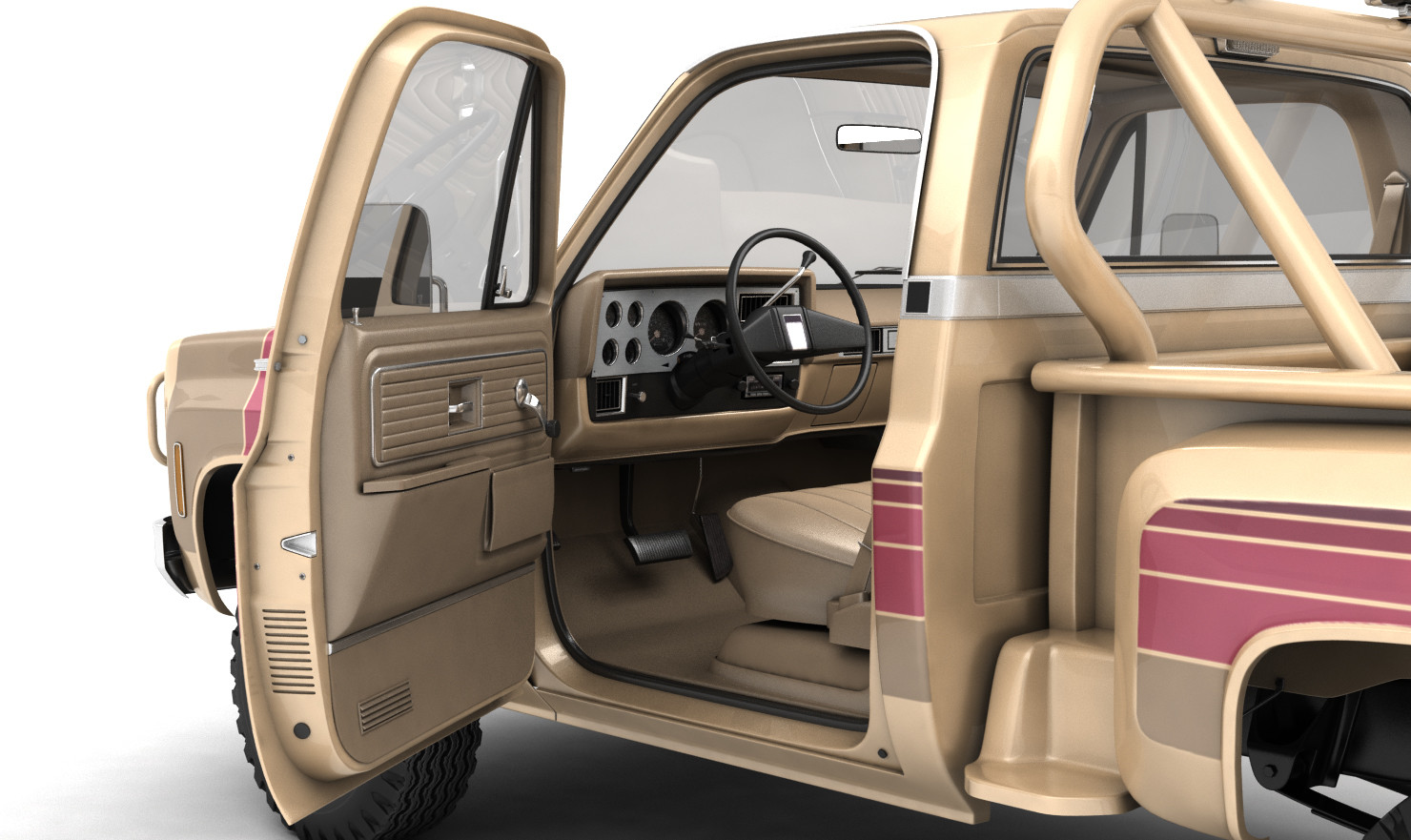 ArtStation - VINTAGE 4WD STEPSIDE PICKUP TRUCK 11 | Game Assets